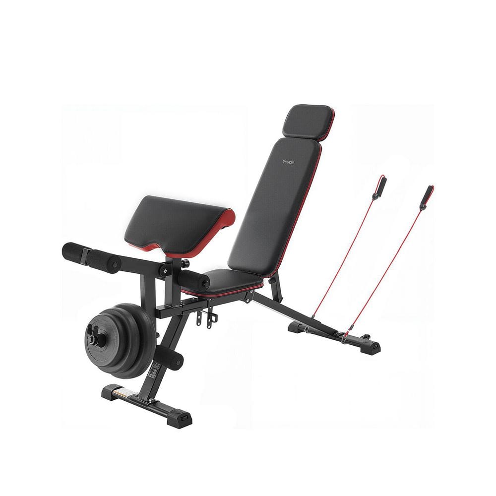 VEVOR Weight Bench 800 lbs. Adjustable Weight Bench Press for Full Body ...