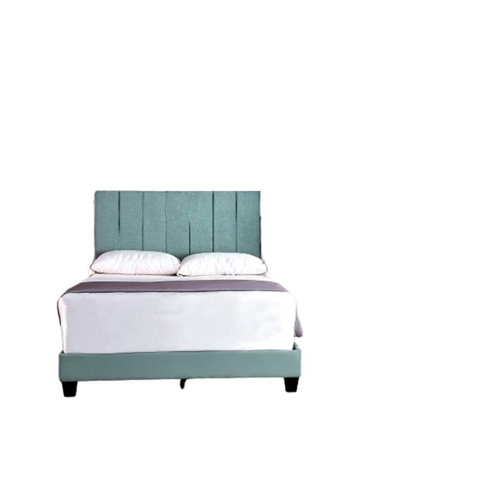 US Pride Furniture Mallory Dark Moderate Cyan Queen Upholstered ...