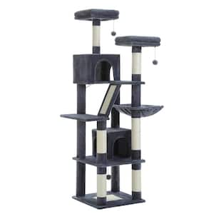 Foobrues 70.9 in. H Large Cat Tree for Indoor Cats, Multi-Level Cat ...
