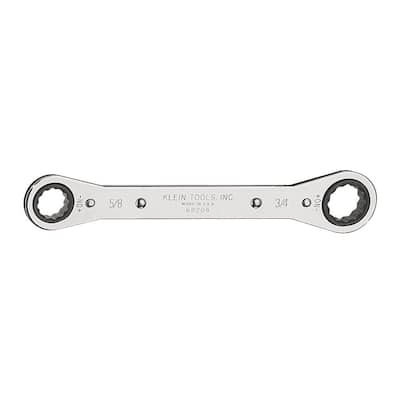 Klein Tools 1/4 in. x 5/16 in. Fully Reversible Ratcheting Offset Box ...