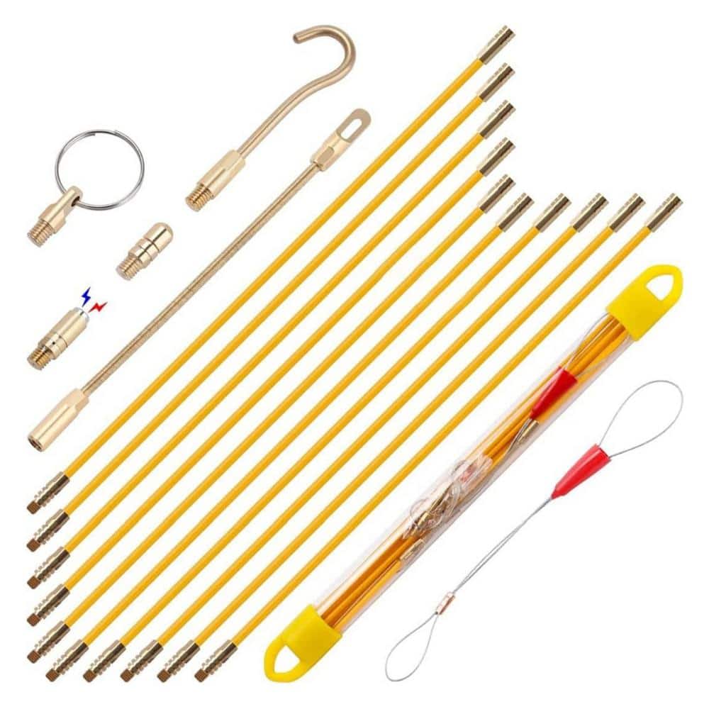 Lukyamzn 33 ft. Electrical Fiberglass Cable Wire Running Coaxial Rod ...