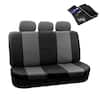 FH Group Premium PU Leather 52 in. x 58 in. x 1 in. Split Bench Rear ...