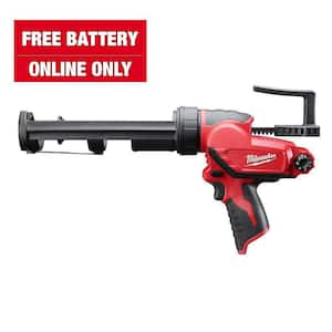 Milwaukee M12 12V Lithium-Ion Cordless 10 oz. Adhesive and Caulk Gun ...