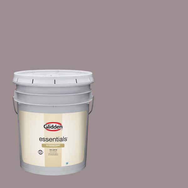 Glidden Essentials 5 gal. PPG1014-5 Gray Violet Satin Exterior Paint ...