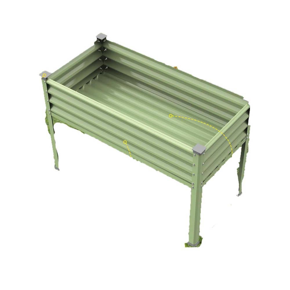 Oyezvary Raised Garden Bed with Legs 48 in. L x 24 in. W x 32 in. H ...