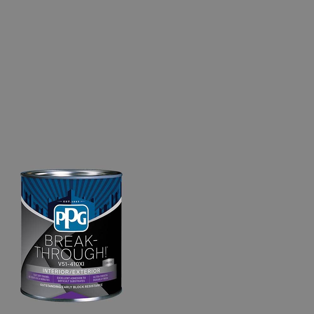 Break-Through! 1 qt. PPG1001-5 Dover Gray Satin Door, Trim & Cabinet ...