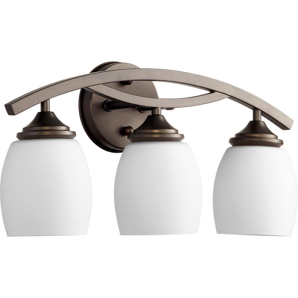 Quorum INTERNATIONAL Traditional 5 in. Width 3 Lights Oiled Bronze ...