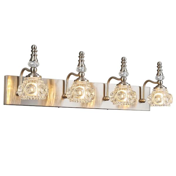 ZHLWIN Home Lighting Fixture Width 27.55 in. 4-Light SandNickel Modern ...