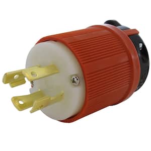 AC WORKS NEMA L16-30P 3-Phase 30A 480V 4-Prong Locking Male Plug in ...
