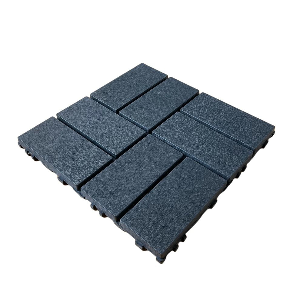 WRIGHTMASTER 1 ft. x 1 ft. Quick Deck PVC Plastic Interlocking Deck ...