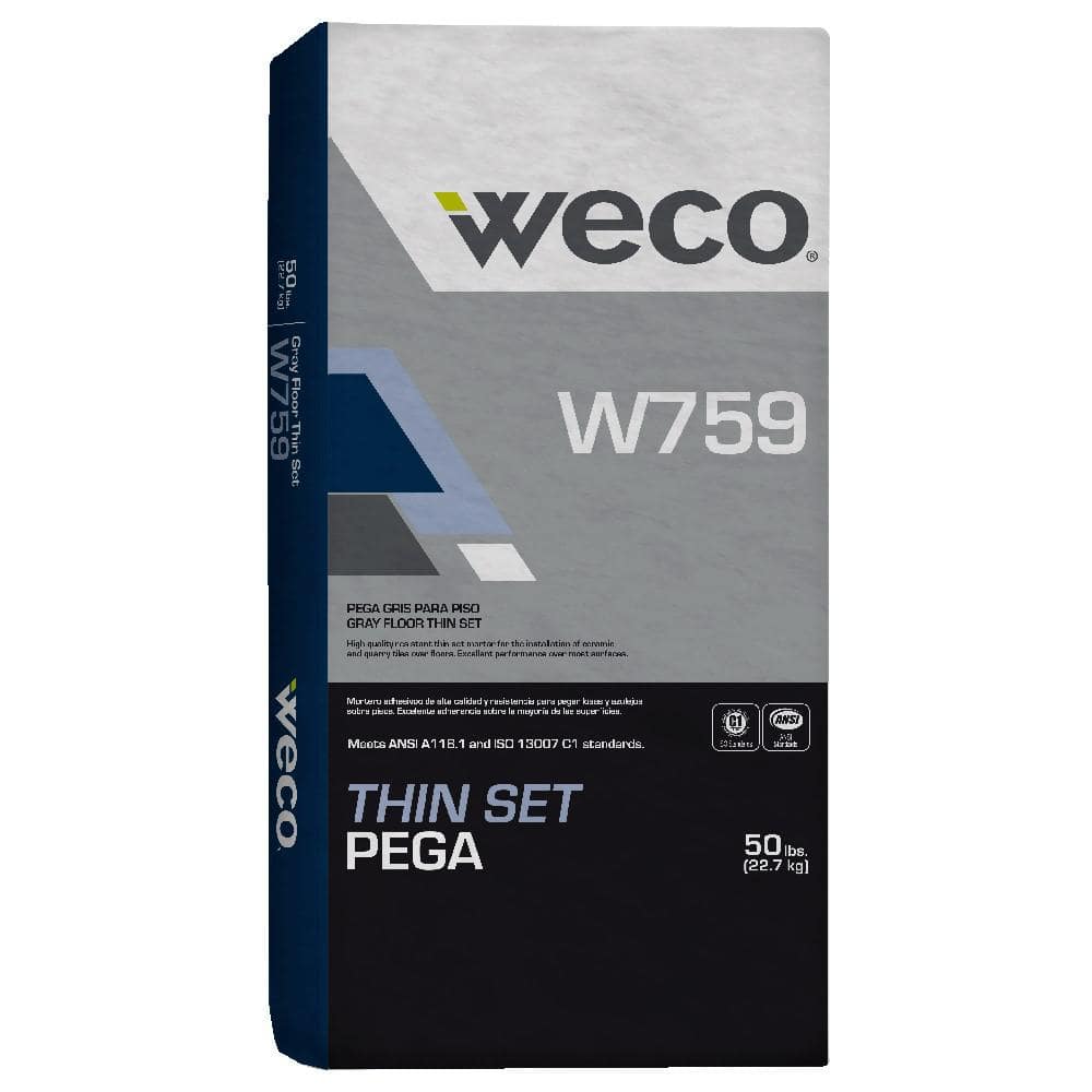 WECO W-759 Gray Floor Thin Set 50 lb. Adhesive for Floor Tiles ...