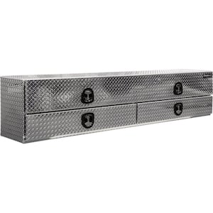 BUYERS PRODUCTS 21x18x96 In Gloss Black Diamond Tread Aluminum Heavy ...