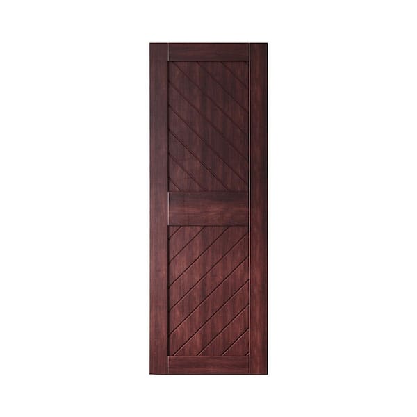 HOMACER XT4 26 in. x 84 in. C-Panel Solid Core Red Mahogany Slanted ...
