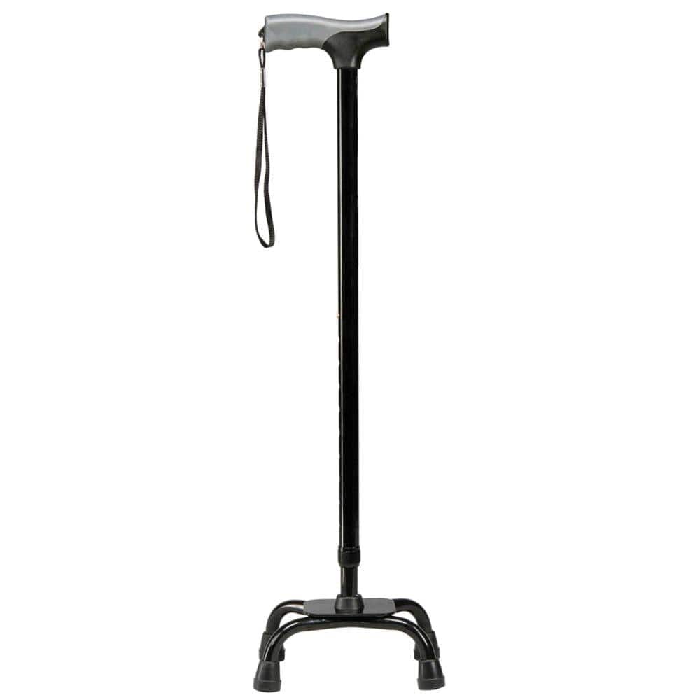 Carex Health Brands Soft Grip Quad Foot Cane in Black FGA52300 0000 ...