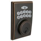 Defiant Single Cylinder Castle Electronic Keypad Deadbolt Satin Nickel ...