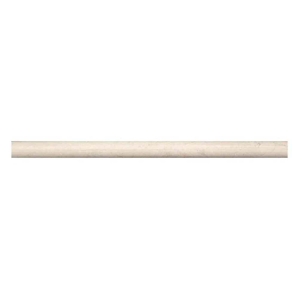 Apollo Tile Grandis 0.6 in. x 12 in. Beige Marble Polished Pencil Liner ...