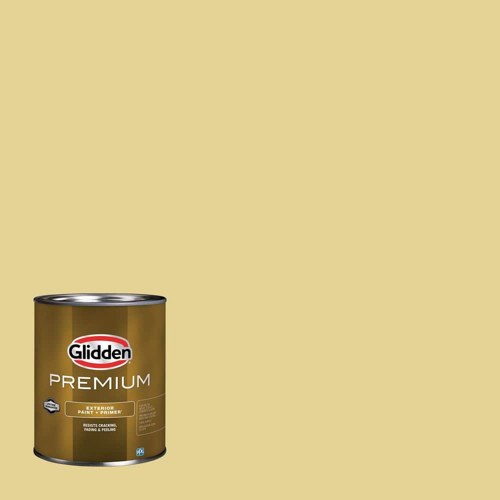 Glidden Premium 1 qt. PPG1108-4 Wayward Wind Satin Exterior Latex Paint ...