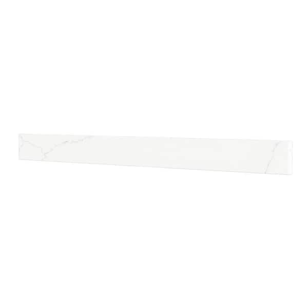 Wyndham Collection 36 in. W Quartz Vanity Backsplash in Giotto ...