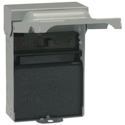 GE 60 Amp 240-Volt Non-Fuse AC Disconnect with GFCI Receptacle TFN60RGFRCP