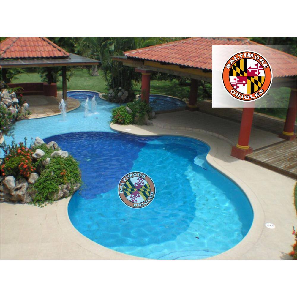 Applied Icon MLB Baltimore Orioles 29 in. x 29 in. Small Pool Graphic ...