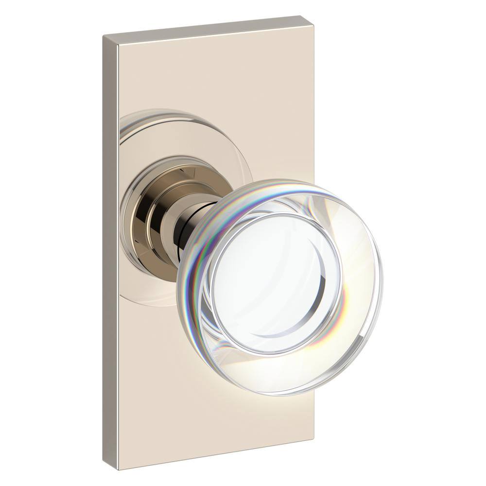 Baldwin Contemporary Crystal Lifetime Polished Nickel Hall/Closet Door ...