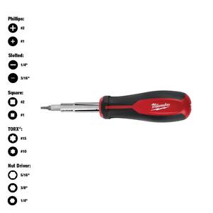 Milwaukee 9-in-1 ECX Drive Ratcheting Multi-Bit Screwdriver-48-22-2331 ...