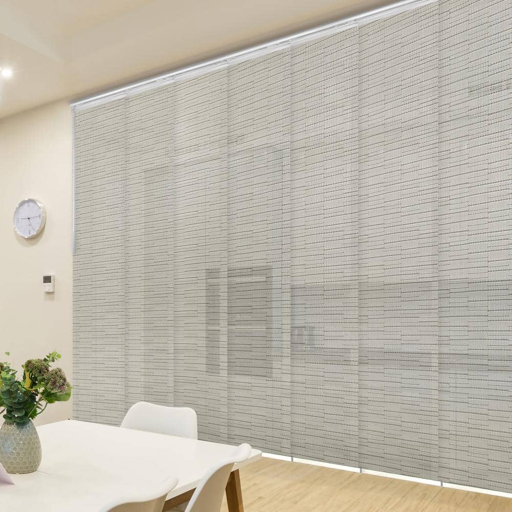 EMOH Ornate Ash 110 in. - 153 in. W x 94 in. L Adjustable 7-Panel in ...