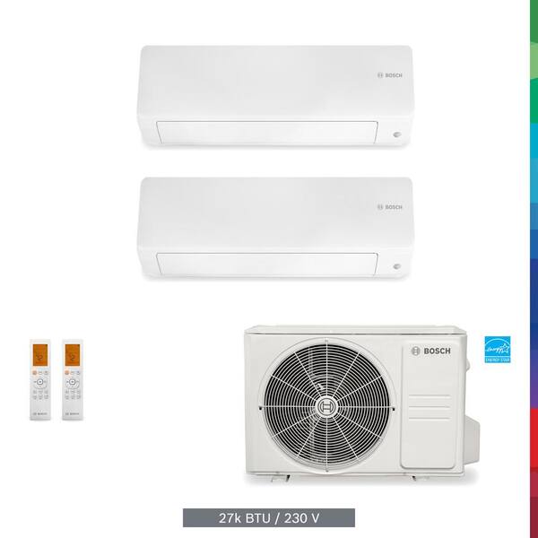 Bosch Gen 3 ENERGY STAR 2-Zone 27,000 BTU 2.25-Ton Ductless Mini Split ...
