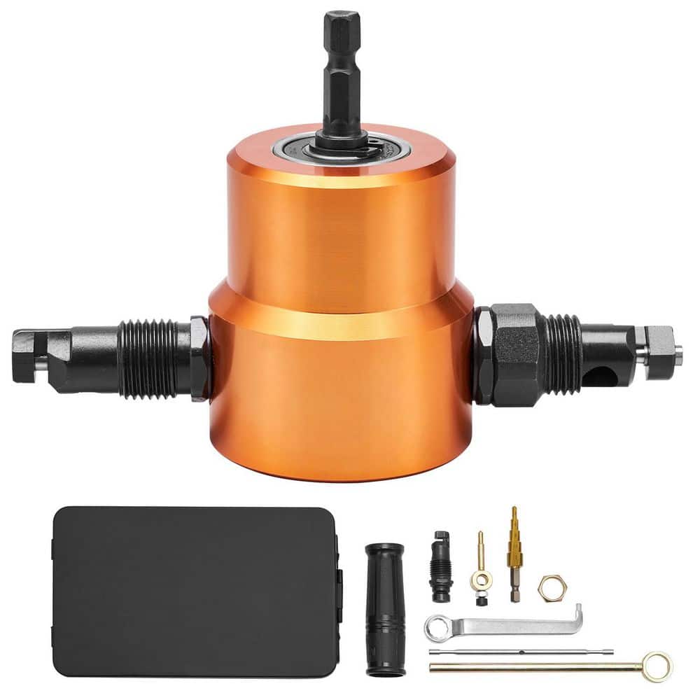 SKYSHALO Double Head Sheet Metal Nibbler Cutter, 360° Metal Nibbler ...