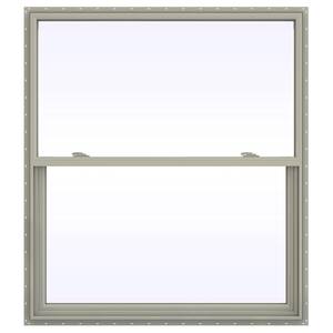 JELD-WEN 48 in. x 60 in. V-4500 Series Desert Sand Single-Hung Vinyl ...