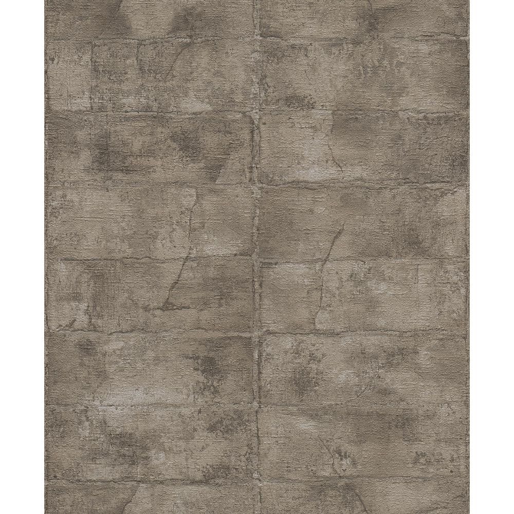 Advantage Clay Dark Grey Stone Paper Textured Non-Pasted Wallpaper Roll ...