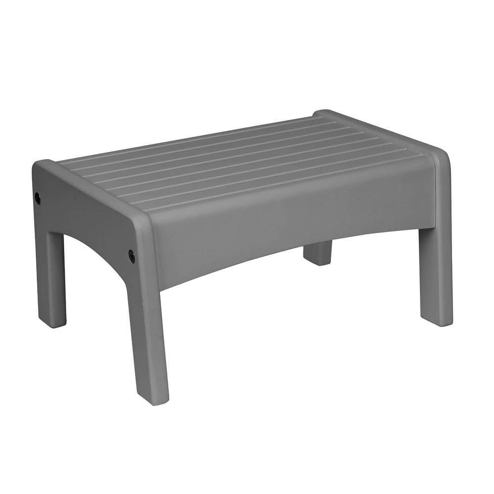 Wildkin Gray Slatted Step Stool SSS46005 - The Home Depot