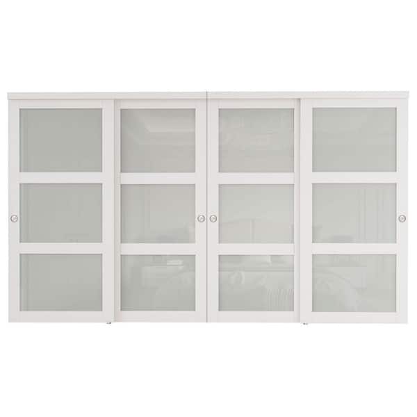 Reviews for ARK DESIGN 144 in. x 80 in. 3-Lites Tempered Frosted Glass ...