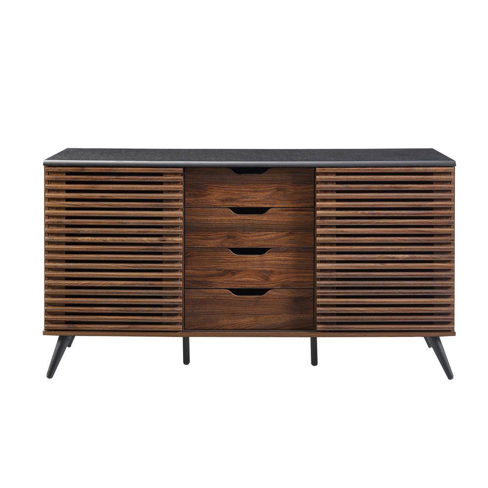 Reviews for Welwick Designs Ebony and Dark Walnut Wood Sideboard with ...