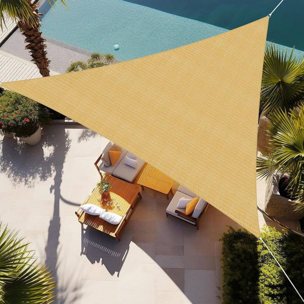 8 ft. x 8 ft. x 8 ft. Triangle Sun Shade Sail - UV Block Canopy for ...