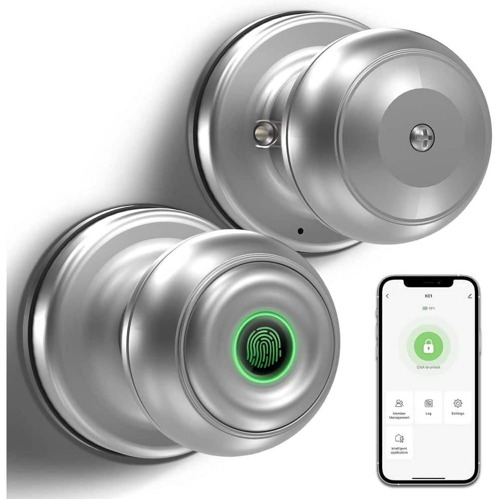 WRIGHTMASTER 3 in 1 Aluminum Smart Lock Deadbolt with App Biometric ...