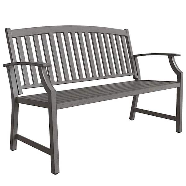 Tosulte Outdoor Garden 52 in. 2-3 people Gray Anti-Rust Aluminum Powder ...