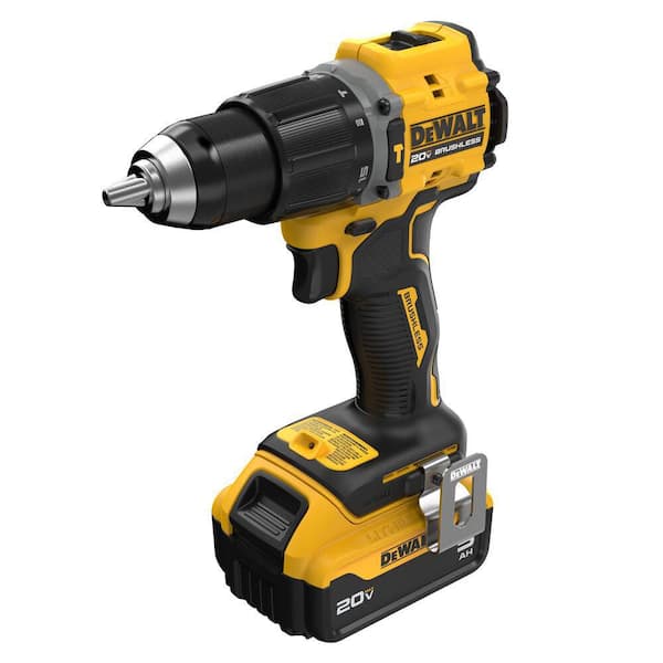 DEWALT ATOMIC 20V Lithium-Ion Cordless 1/2 in. Hammer Drill Kit with 5. ...