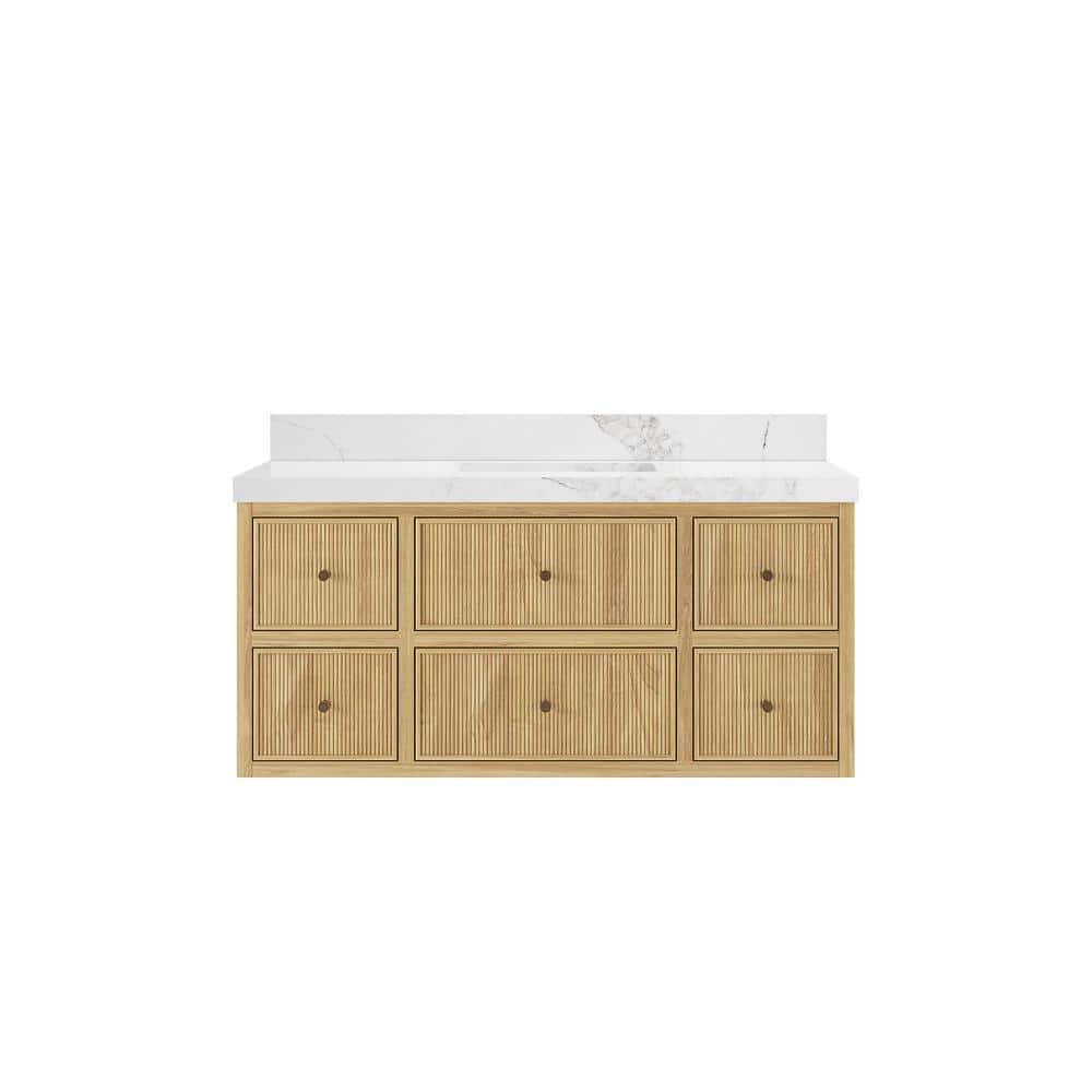 Willow Collections Sonoma Floating 48 in. H Single Sink Freestanding ...