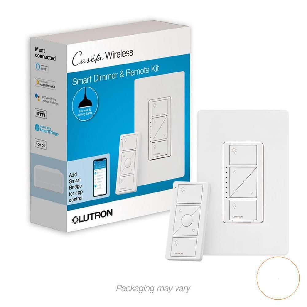 Lutron Caseta Smart Dimmer Switch and Remote Kit for Wall and Ceiling ...