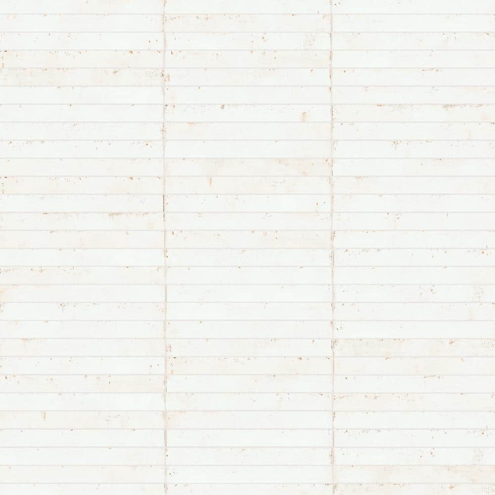 Merola Tile Phoenix Ivory 1-7/8 in. x 17-3/4 in. Porcelain Floor and ...