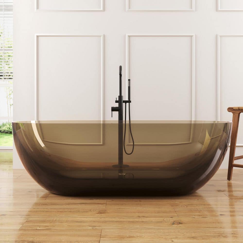 MEDUNJESS Ariana 69 in. x 30 in. Stone Resin Solid Surface Flatbottom ...