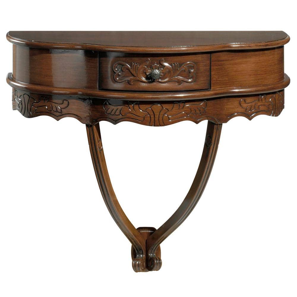 Design Toscano Camellia 22 in. Oak Standard Rectangle Top Wood Wall ...