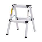 Louisville Ladder 2 ft. Aluminum Twin Front Step Stool with 375 lbs ...