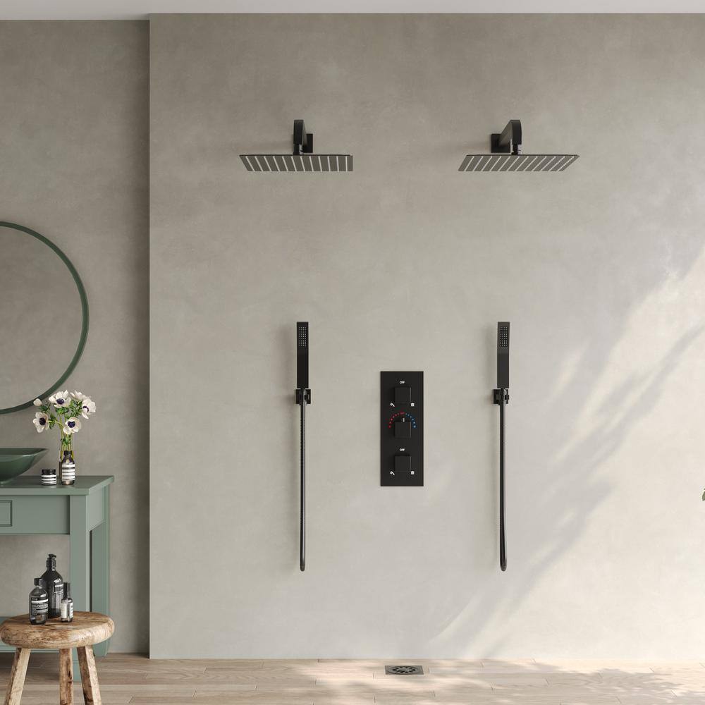 Have a question about EVERSTEIN 8-Spray Patterns Two 12 in. Dual Shower Head 2.5 GPM Ceiling ...