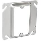 Southwire 4 in. W Steel Metallic 1-Gang Single-Device Square Cover, 1/2 ...