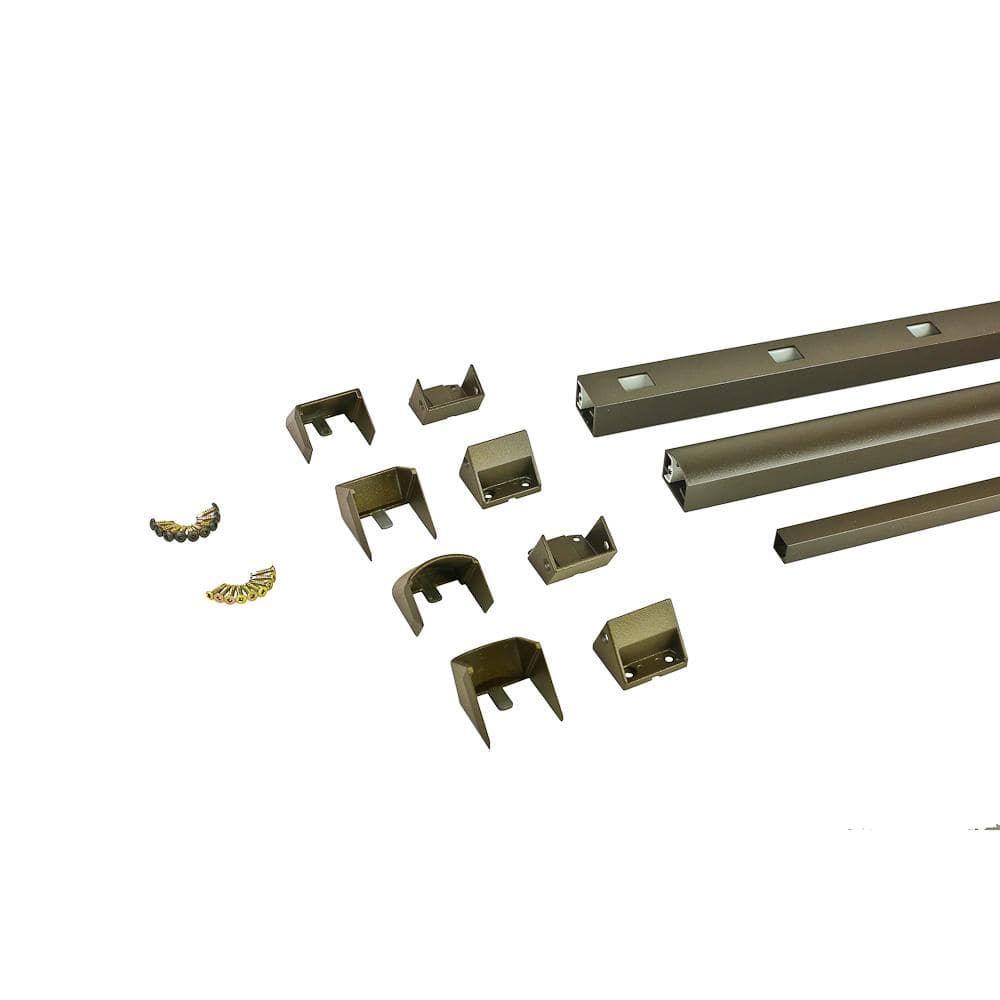 Tuscany C10 36 in. H x 96 in. W Bronze Fine Texture Aluminum HR Stair ...