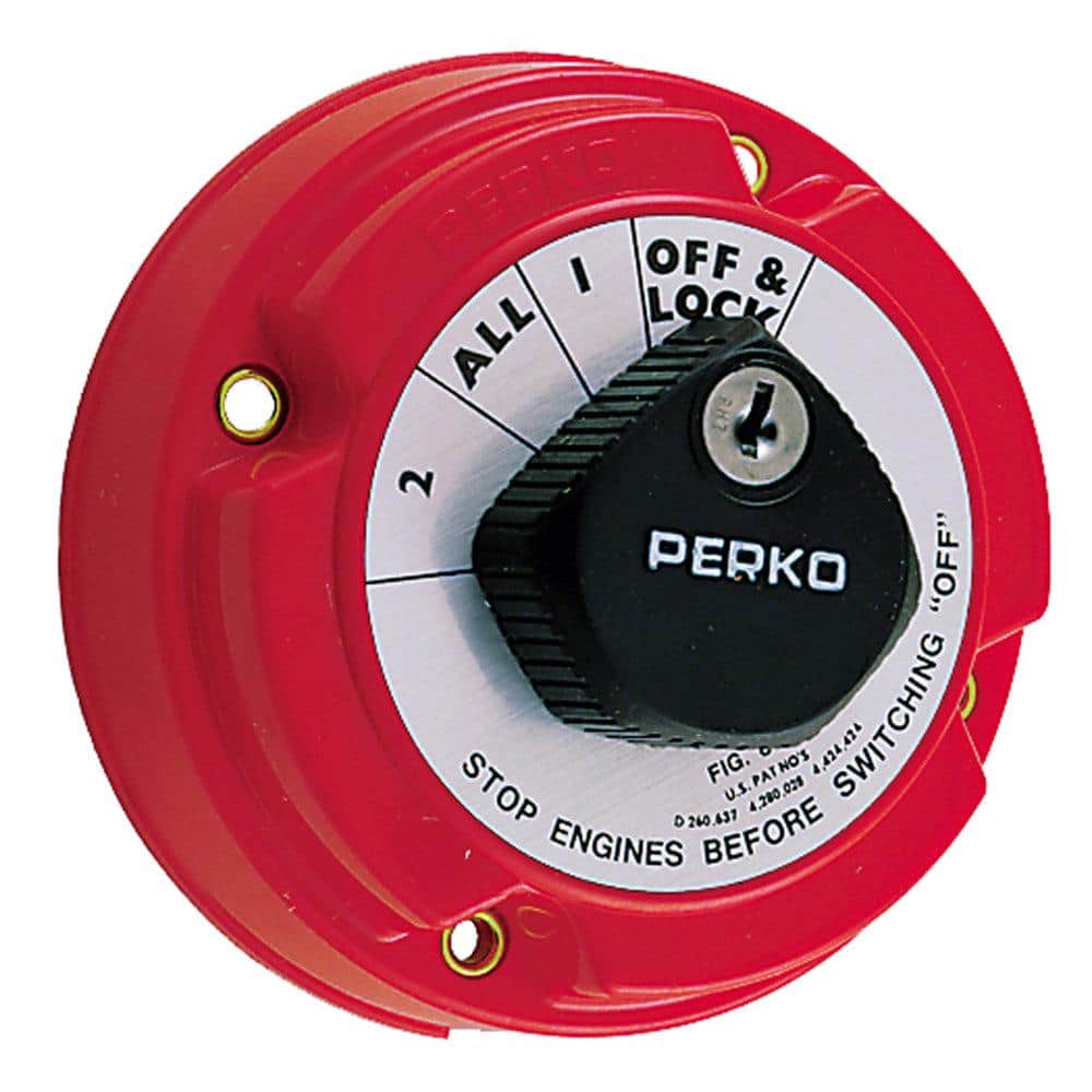 perko Medium Duty Battery Selector Switch with Key Lock 8502DP - The ...