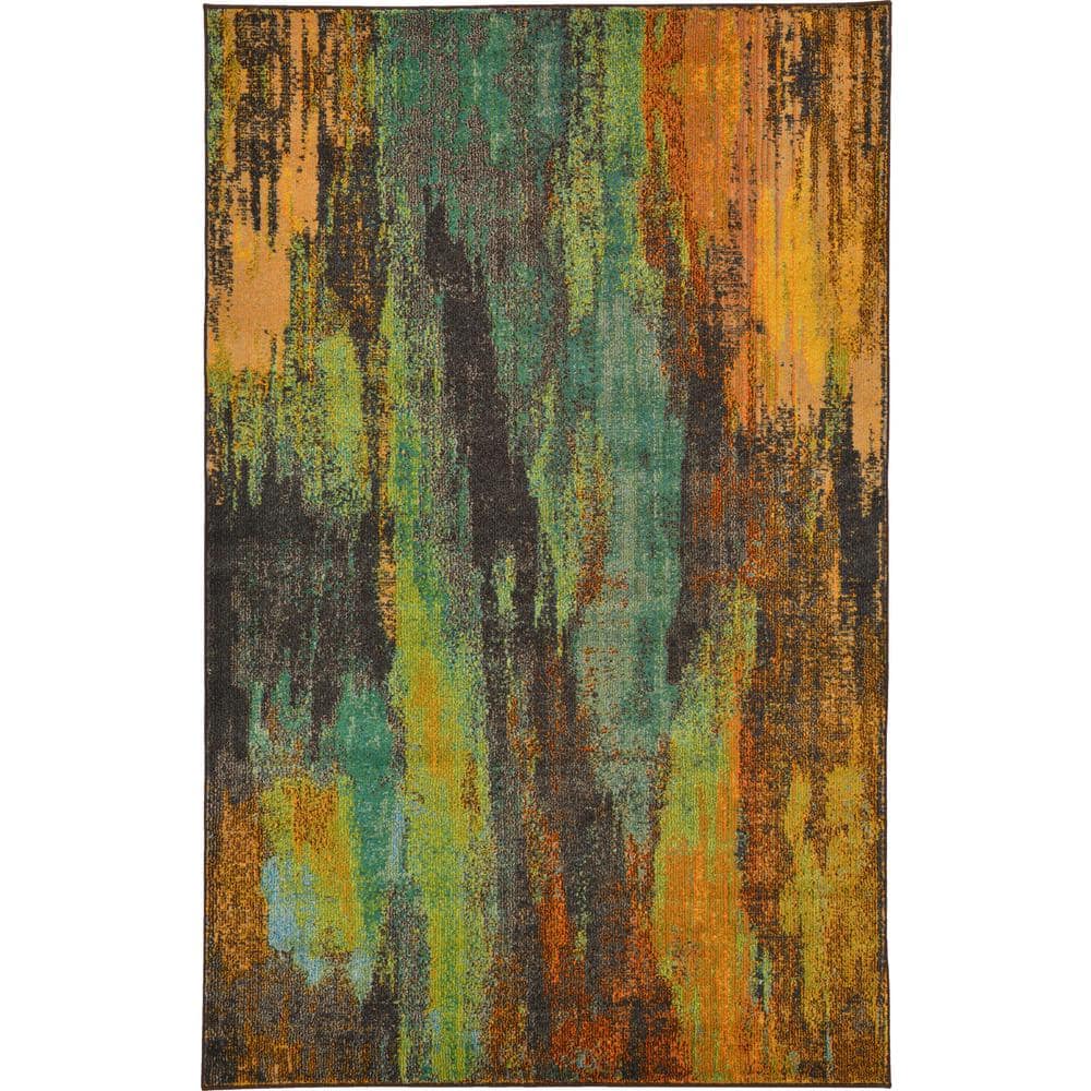 Unique Loom Jardin Lilly Multi 5' 0 x 8' 0 Area Rug 3119610 - The Home ...