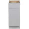 Hampton Bay Cambridge Gray Shaker Assembled Base Cabinet with Soft Close Full Extension Drawer ...